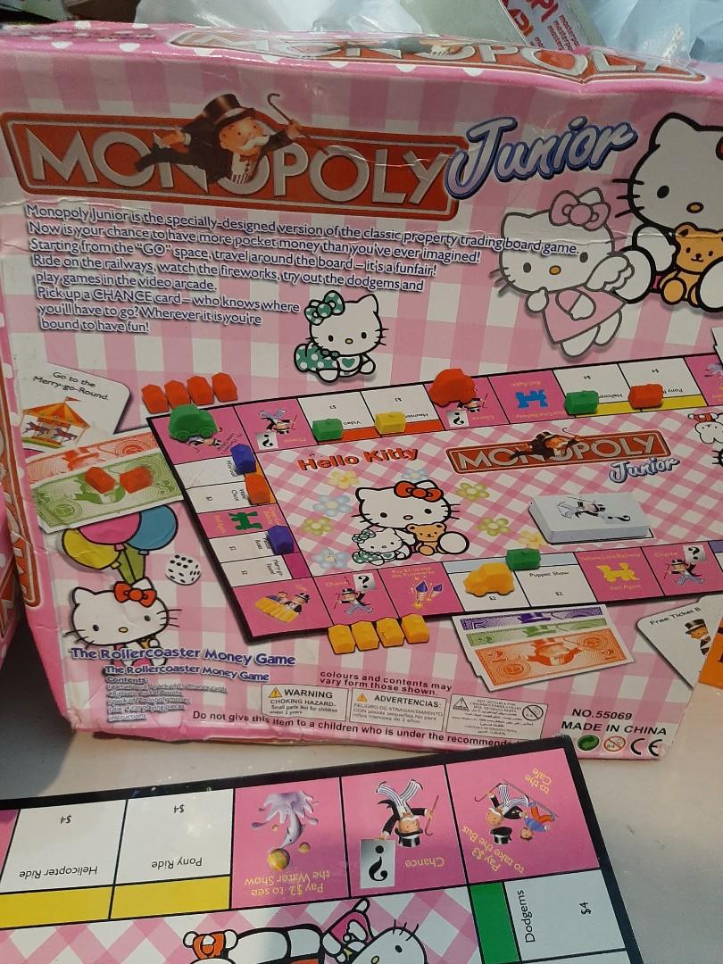 Monopoly junior hello kitty, Toys & Collectibles, Permainan Papan ...