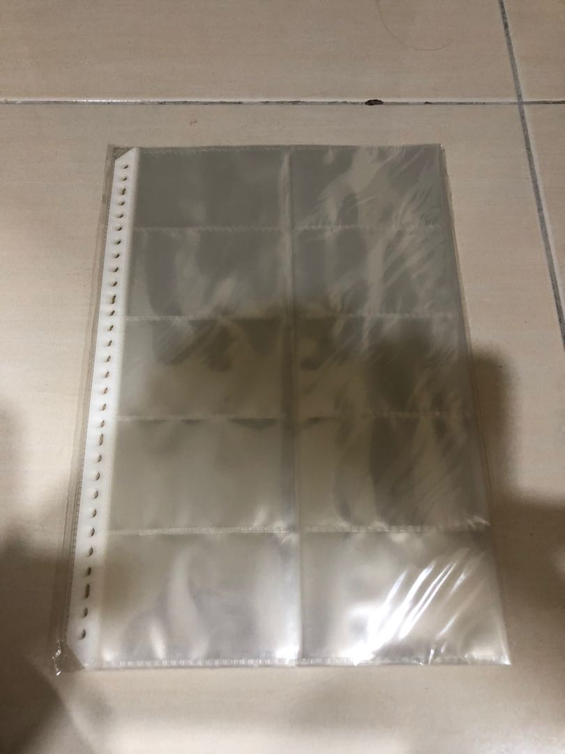 Namecards holder for blinder in file 10 sheets per bag, Hobbies & Toys ...