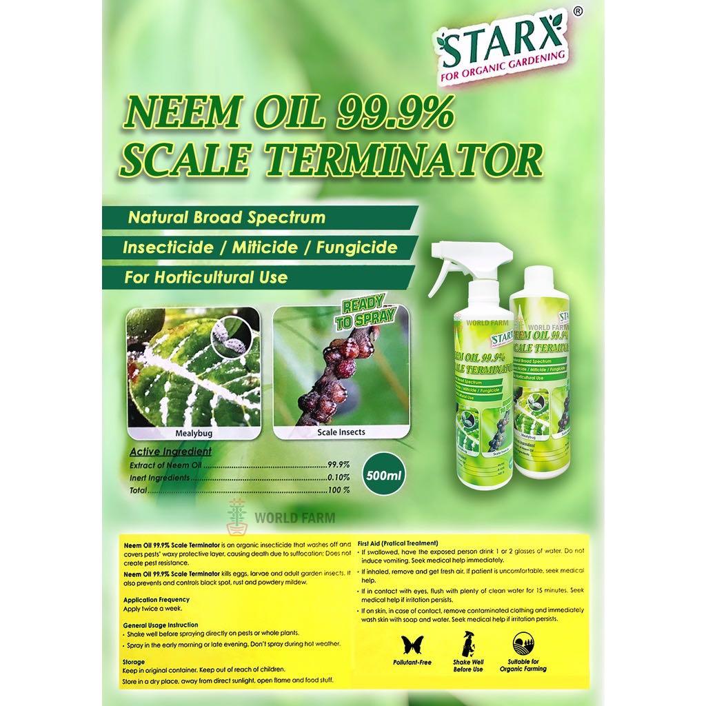 Neem Oil 99.9% Insecticide, Fungicide & Miticide Spray 500ml, Mobile ...