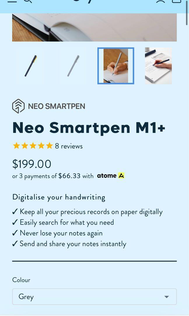 Neo Smartpen M1 + (with free notebook!), Hobbies & Toys, Stationery ...