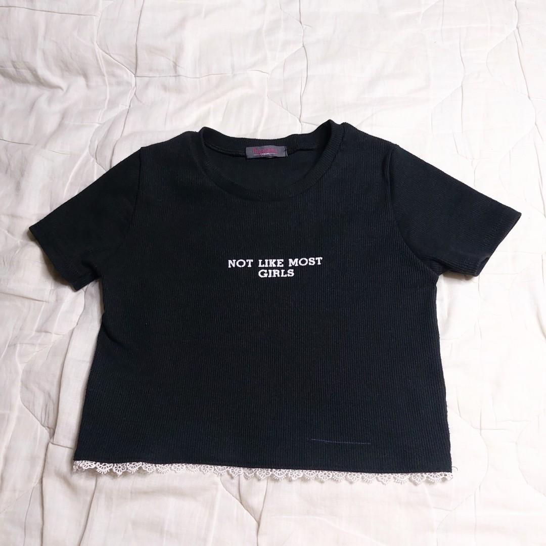 not like most girls croptop, Women's Fashion, Tops, Others Tops on ...