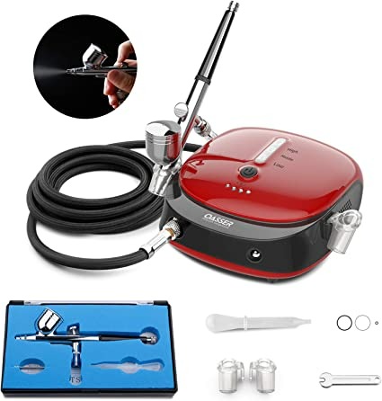 Oasser Airbrush Compressor Kit, Dual Action Airbrush Suit with ...