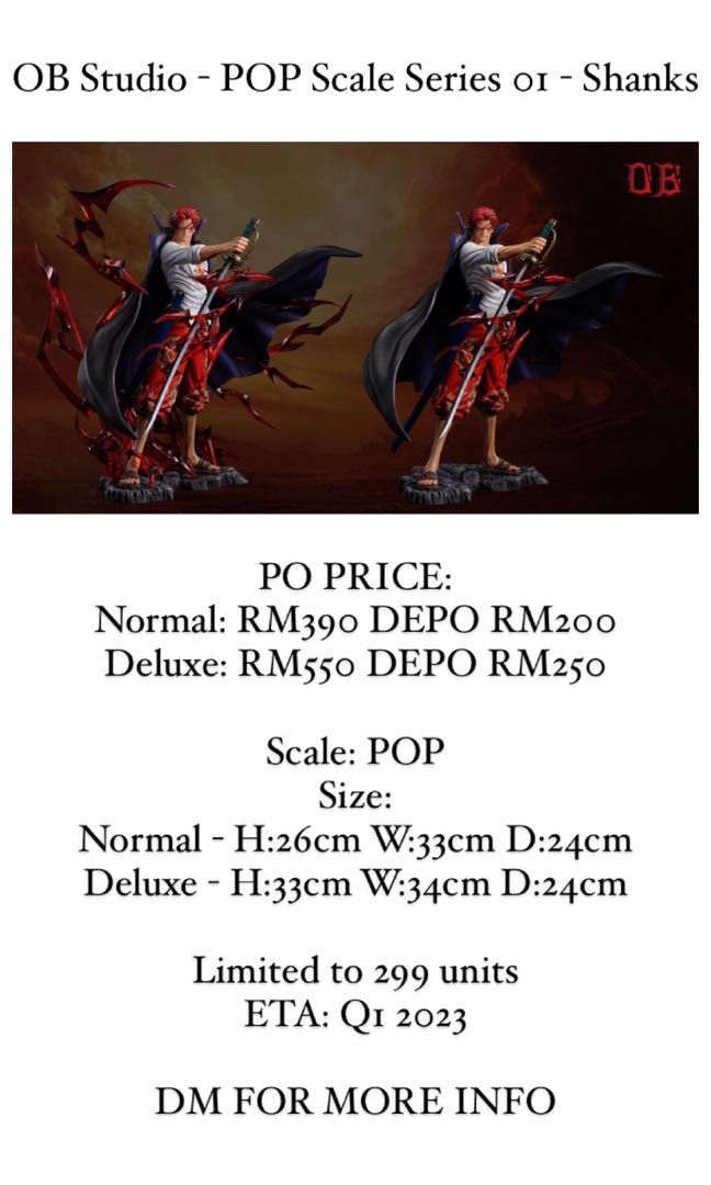 OB Studio - POP Scale Series 01 - Shanks, Hobbies & Toys, Toys & Games ...