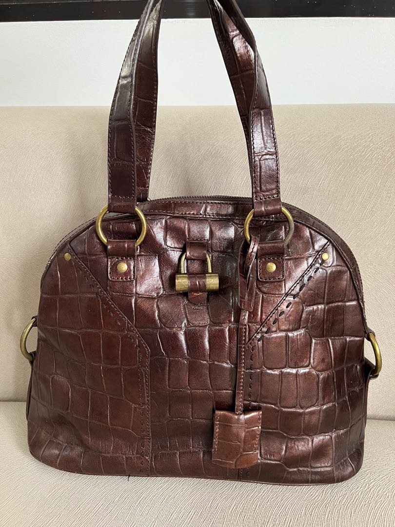 Original YSL muse croc leather bag, Luxury, Bags & Wallets on Carousell