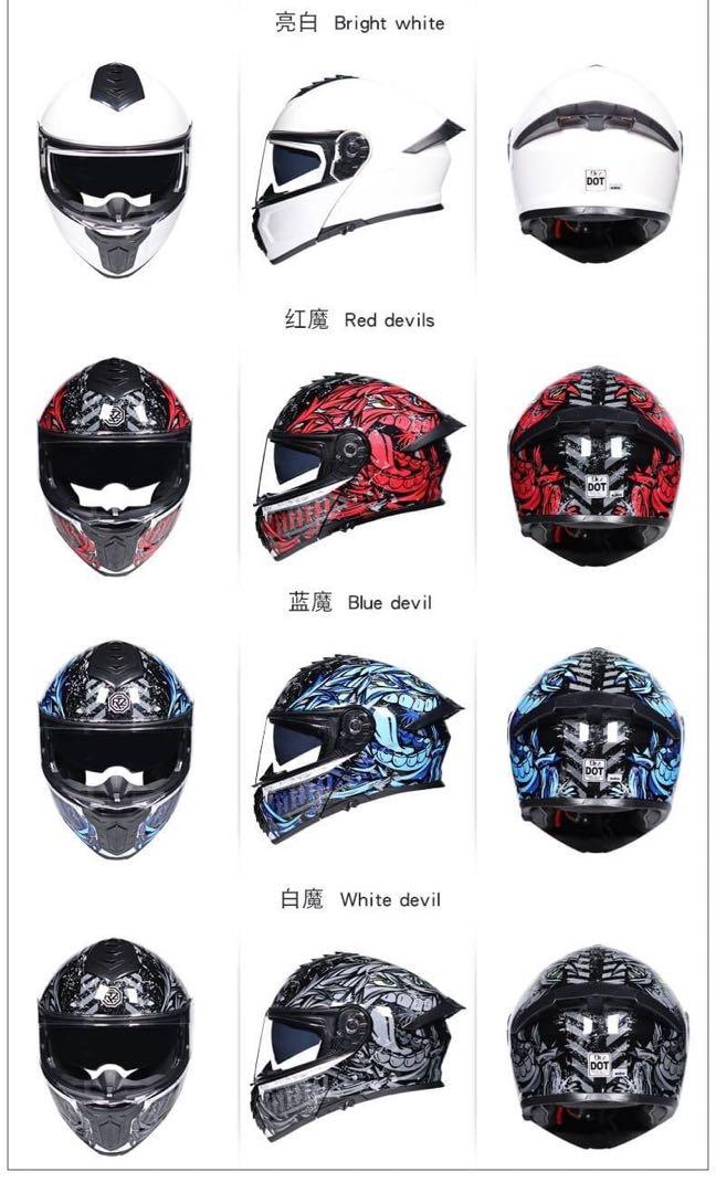 ORZ motorbike modular helmet with double visor and DOT certification ...