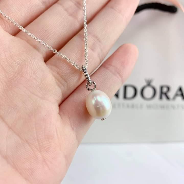 Pandora Original Pearl Authentic Silver Necklace | Earrings | Bracelet ...