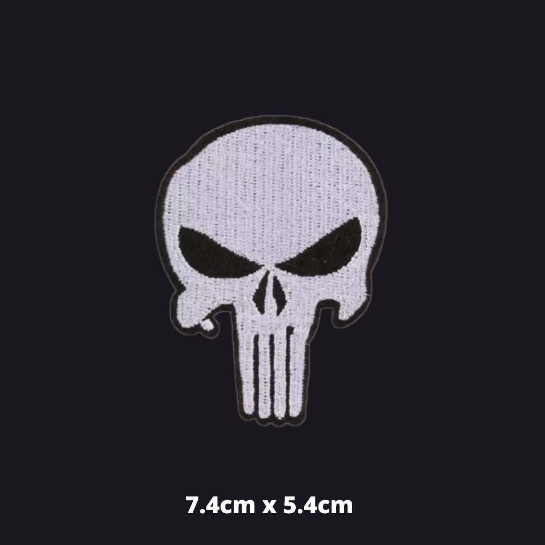 (Patch) Skull Punisher Logo Noir Aesthetics Goth Punk Rock Iron On, Hobbies & Toys, Stationery ...
