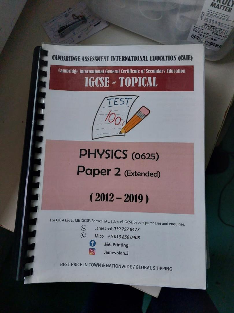 Physics IGCSE Topical Questions and answer, Hobbies & Toys, Books ...