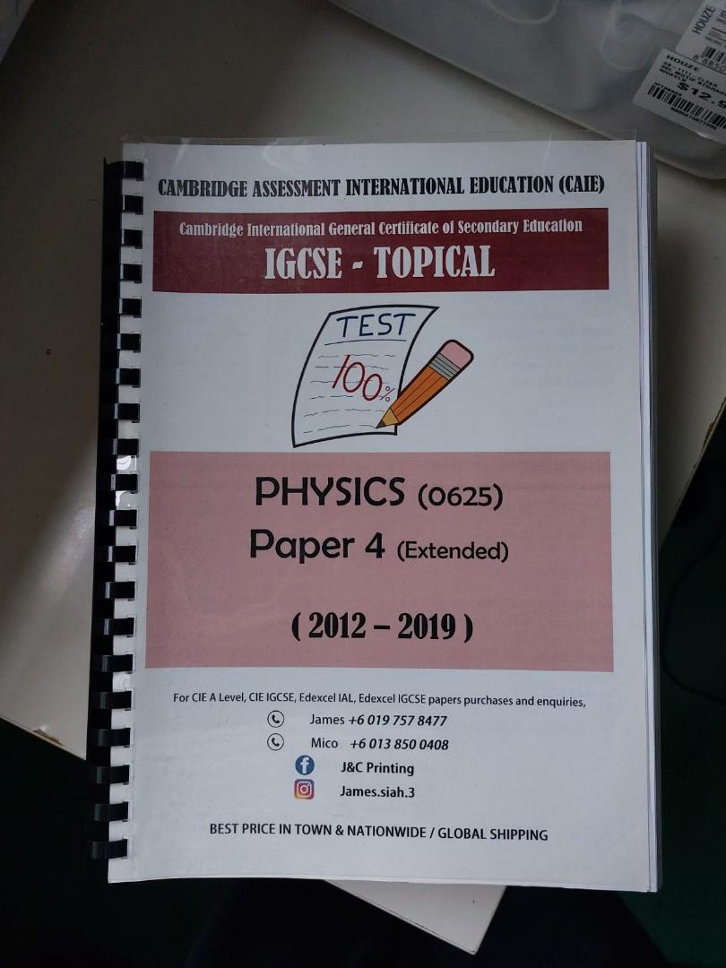 Physics IGCSE Topical Questions and answer, Hobbies & Toys, Books ...
