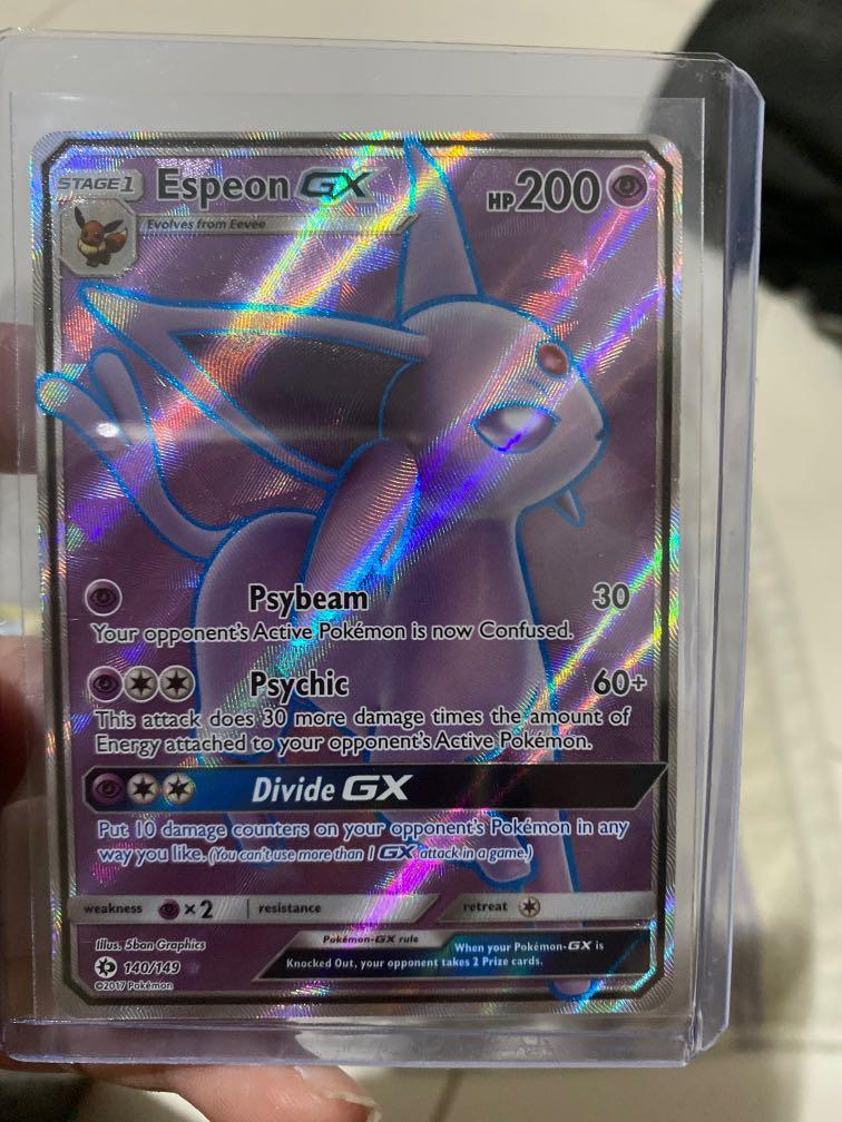 Pokémon TCG full art espeon GX sun and moon base set, Hobbies & Toys ...