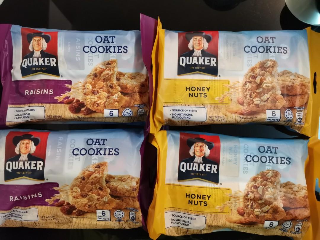 Quaker Oatmeal Cookies (packs of 4), Food & Drinks, Packaged & Instant ...