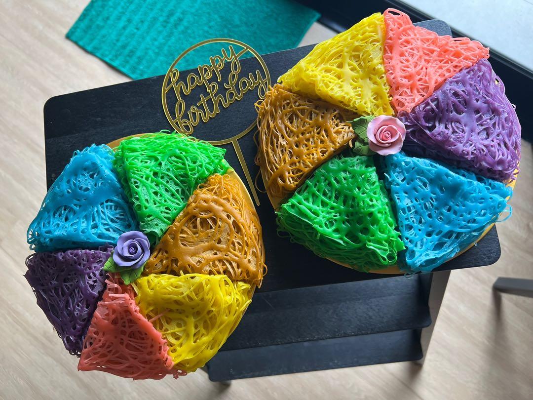 Rainbow roti kirai, Food & Drinks, Homemade Bakes on Carousell