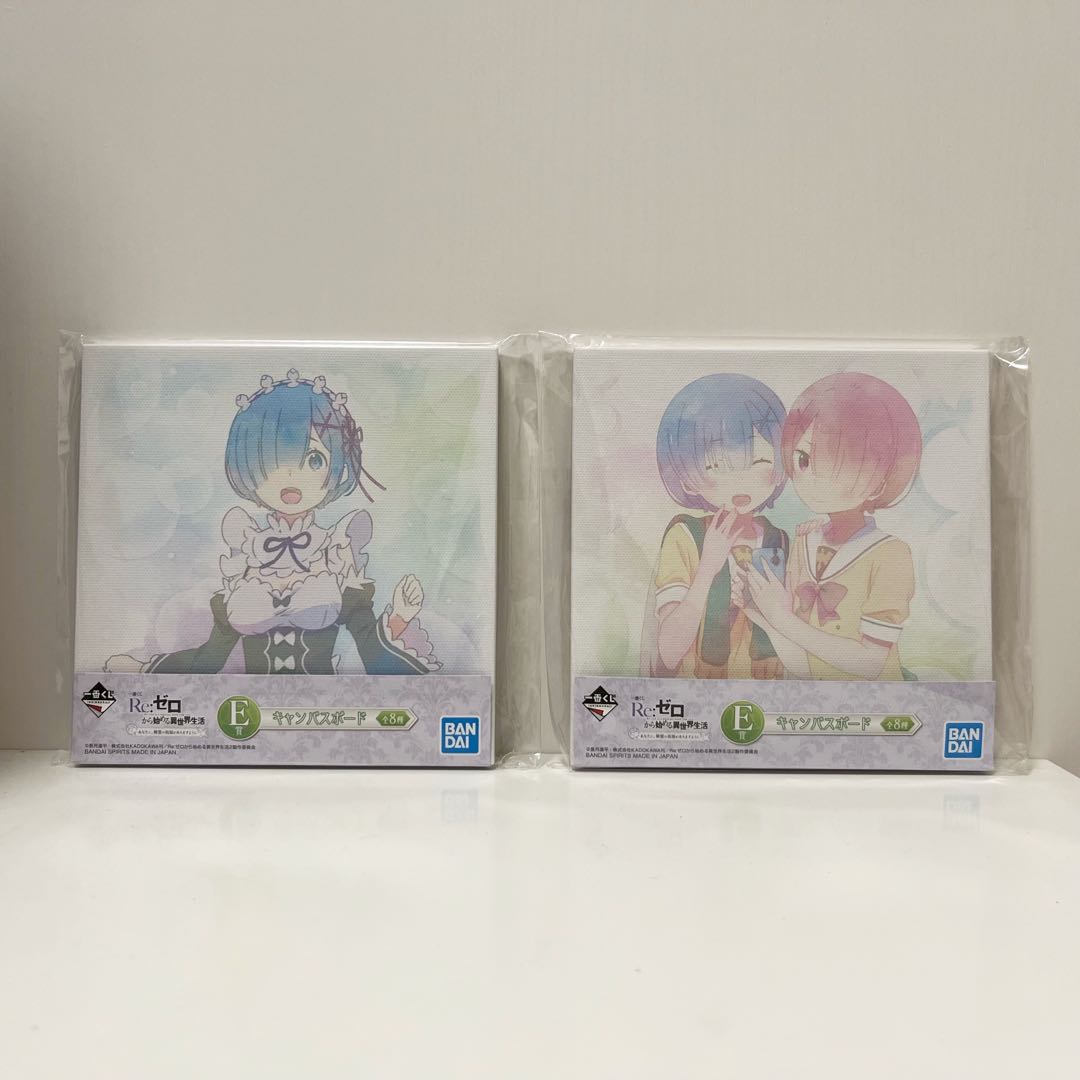 re0 從零開始的異世界生活 remu ramu 雷姆 拉姆 一番賞 E賞 畫板, 興趣及遊戲, 玩具 & 遊戲類 - Carousell