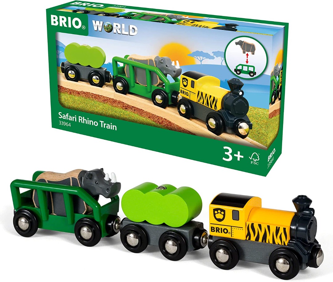 {READY STOCK} BRIO Safari Rhino Train, Hobbies & Toys, Toys & Games on ...