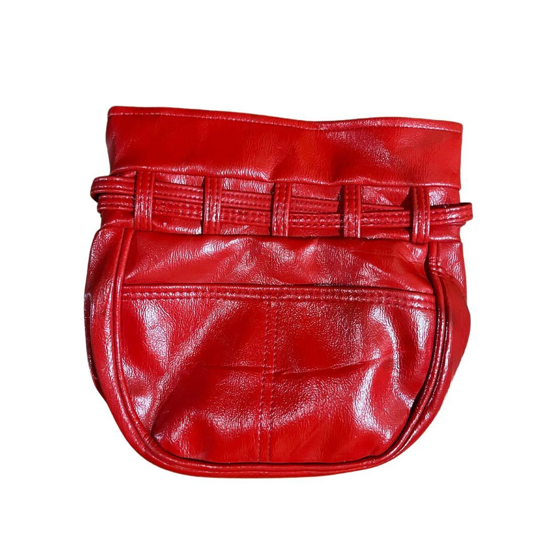 Red Vinyl Retro Bucket Bag, Women's Fashion, Bags & Wallets, Purses ...