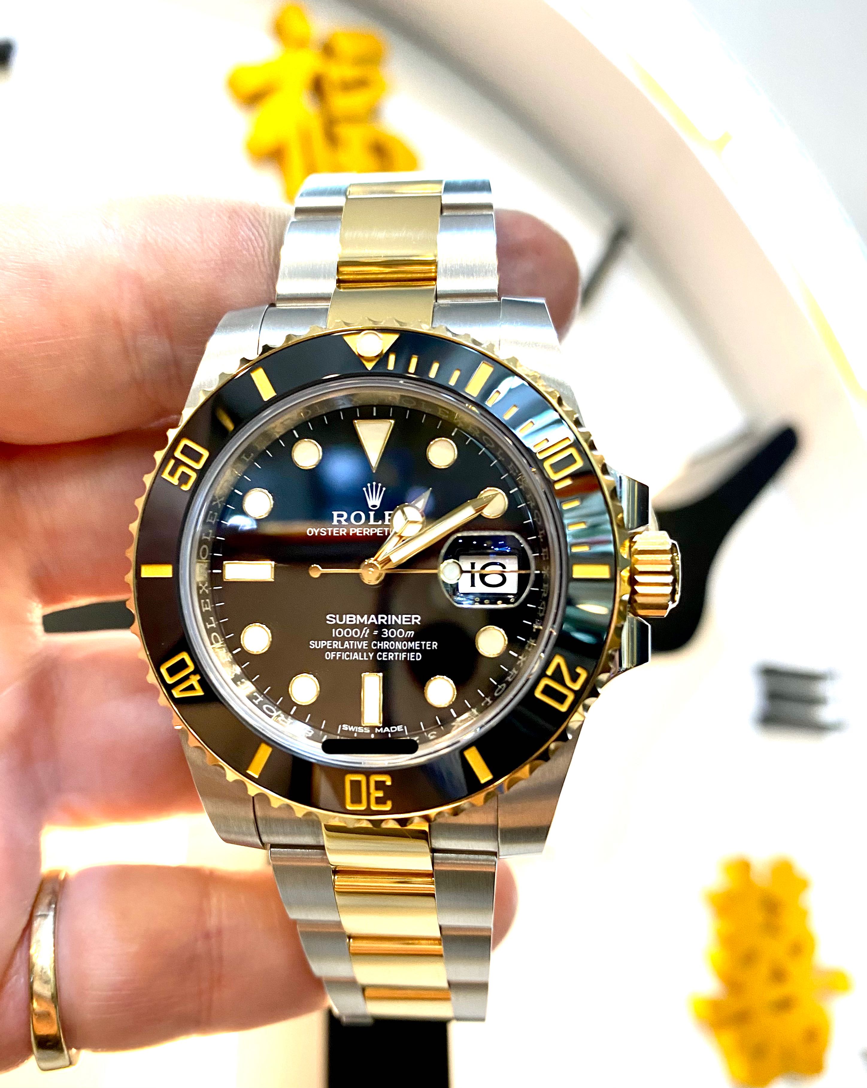 Rolex 116613ln submariner date TT black, Luxury, Watches on Carousell