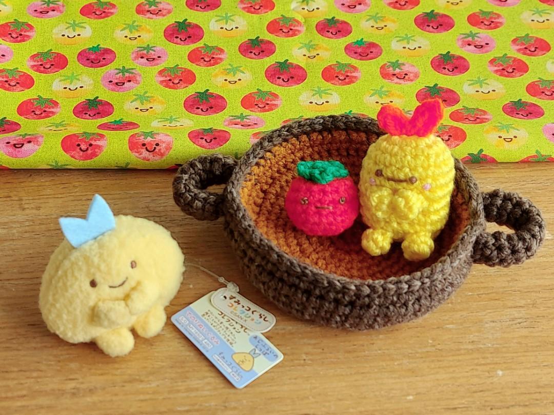 San-X Sumikko Gurashi Cooking Set: Fried Fish Tail with Crocheted Ebi ...
