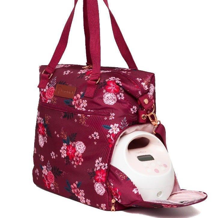 Sarah Wells Diaper Bag - Lizzy - berry bloom, Babies & Kids, Going Out ...