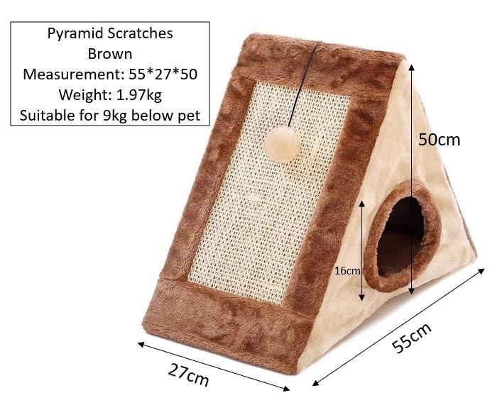 [SG STOCK] Pet Cat Pyramid House Cat Climbing Frame Cat Scratching ...