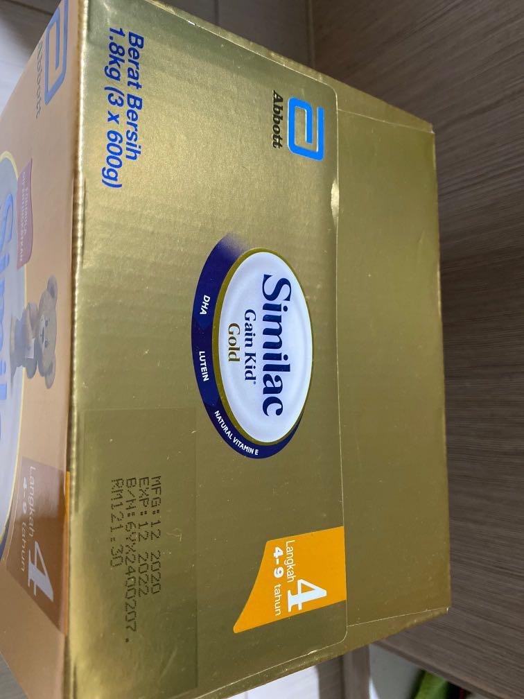 Similac Gain Kid (Gold) Stage 4-box 1.8kg, Babies & Kids, Nursing ...