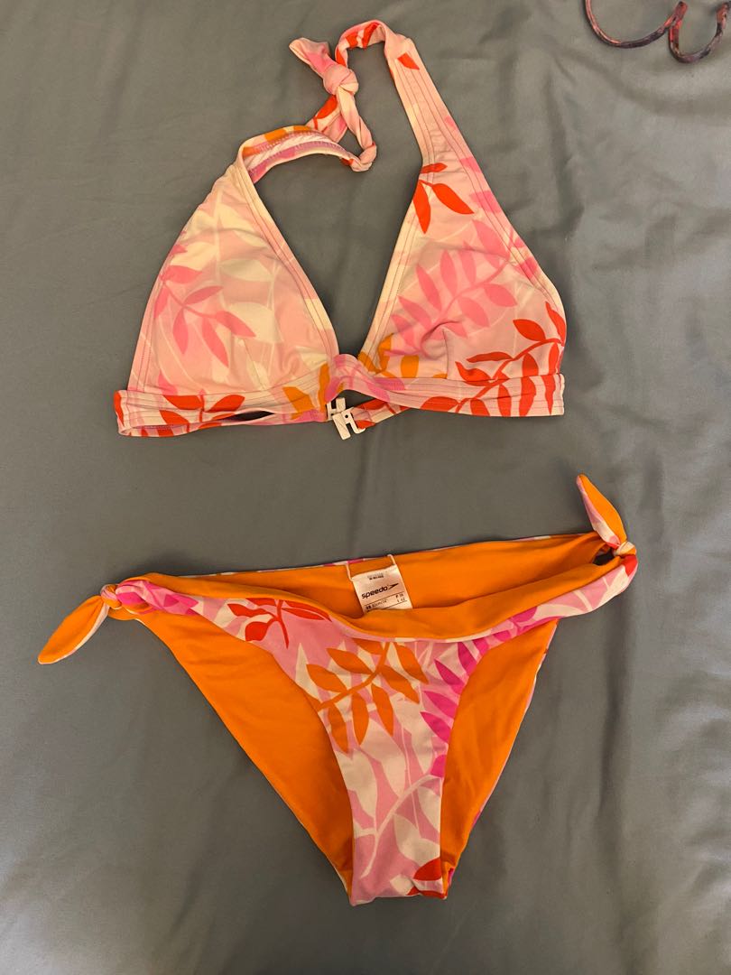 Speedo Two Piece Swimsuit with Reversible Bottom, Women's Fashion ...