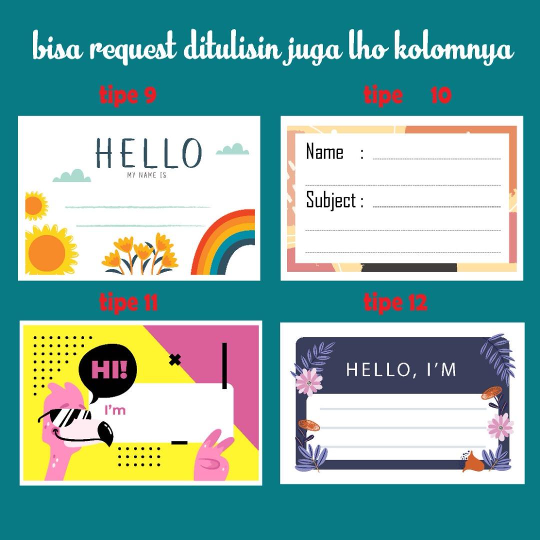 Stiker label nama buku, sekolah, kuliah, kantor murah dan bisa ganti ... Stiker label nama buku, sekolah, kuliah, kantor murah dan bisa ganti ...