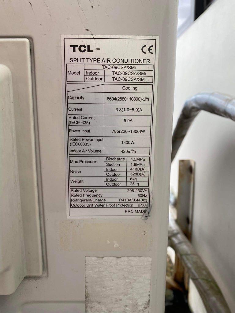 TCL Titan Gold 1HP Inverter, TV & Home Appliances, Air Conditioning and ...