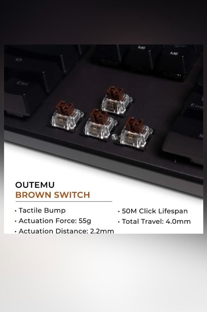 Tecware Phantom 87 Key Mechanical Keyboard,RGB LED, Outer Brown Switch ...