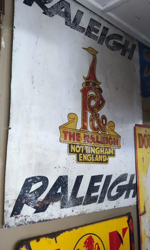 Tin sign Raleigh, Hobbies & Toys, Collectibles & Memorabilia, Vintage ...