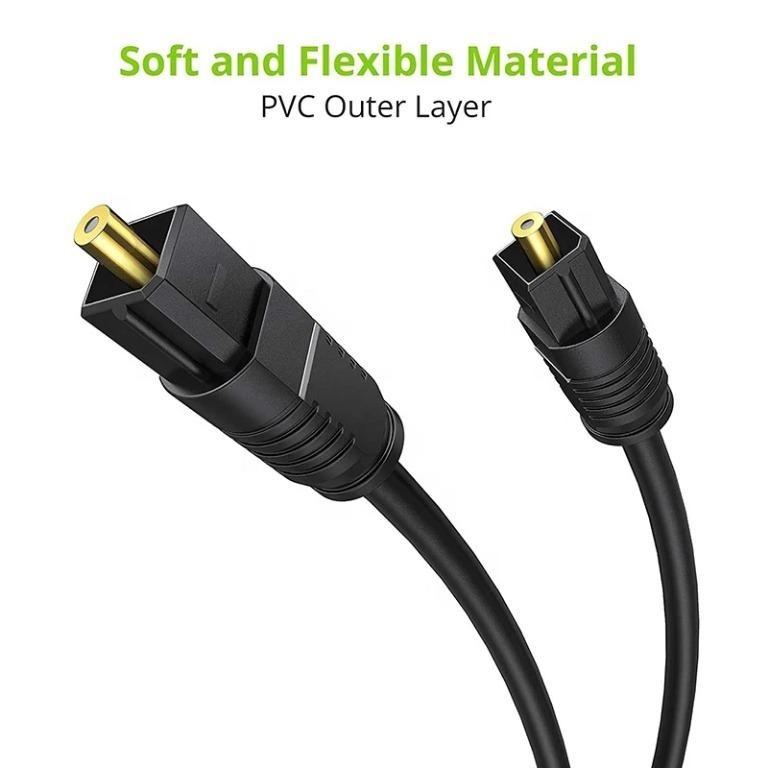 Toslink Digital Optical Audio Cable Adapter PVC Fiber Audio Cord for ...