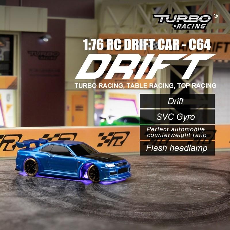 Turbo Racing C64 1:76 Drift RC Car with Gyro Radio Full Proportional ...