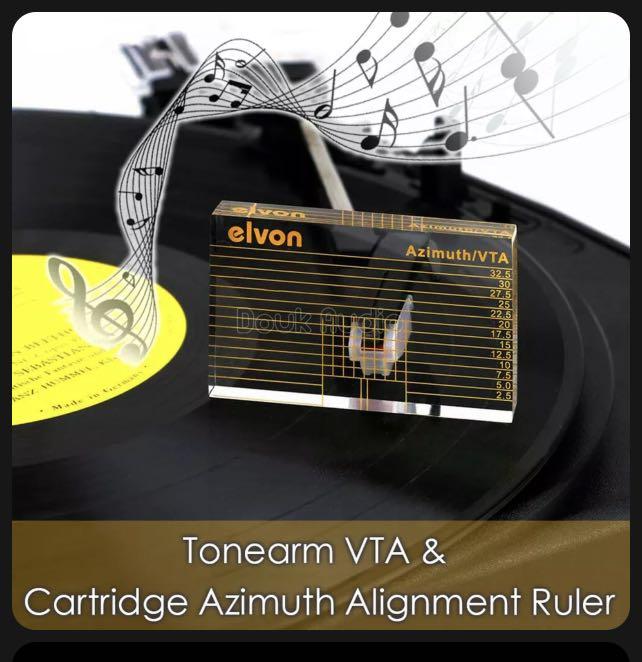 Vinyl turntable Tonearm VTA Cartridge Azimuth Alignment Ruler Headshell ...