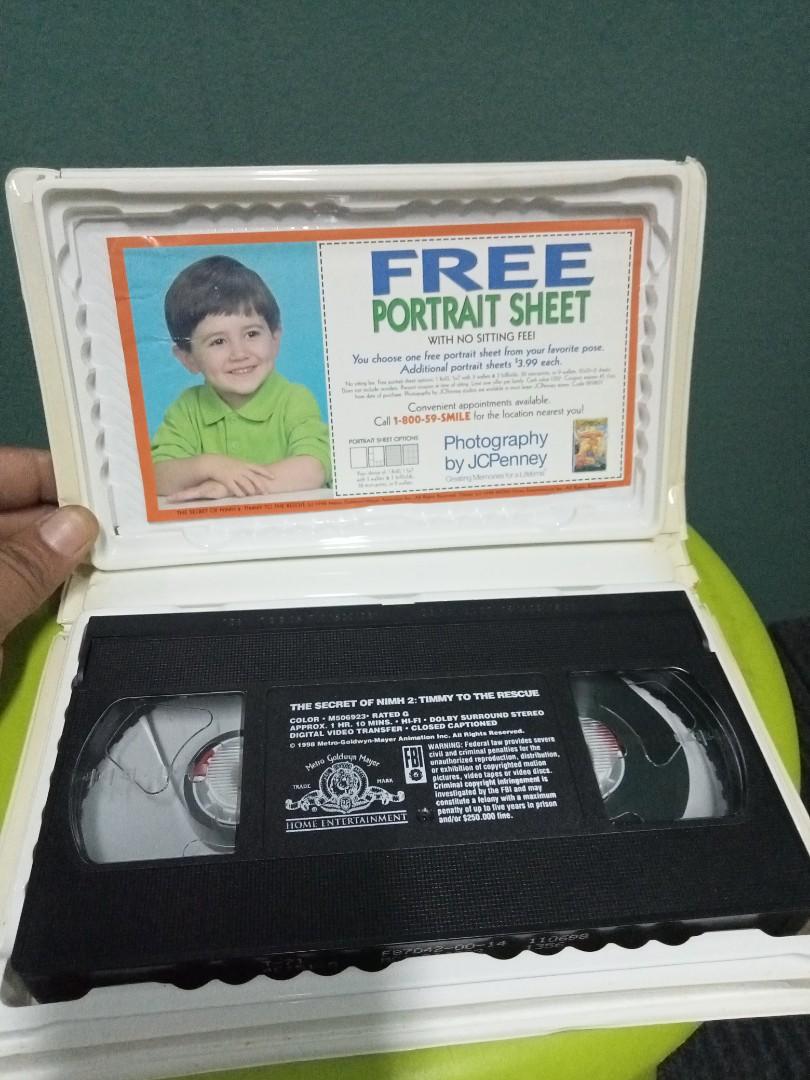 VHS tape movie MGM The secret of NIMH 2:Timmy to the rescue, TV & Home ...