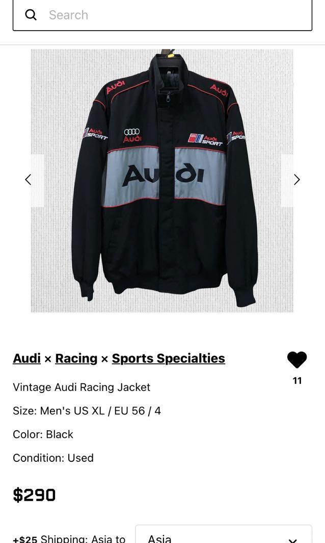 Vintage Audi Racing Jacket, Men's Fashion, Coats, Jackets and Outerwear ...
