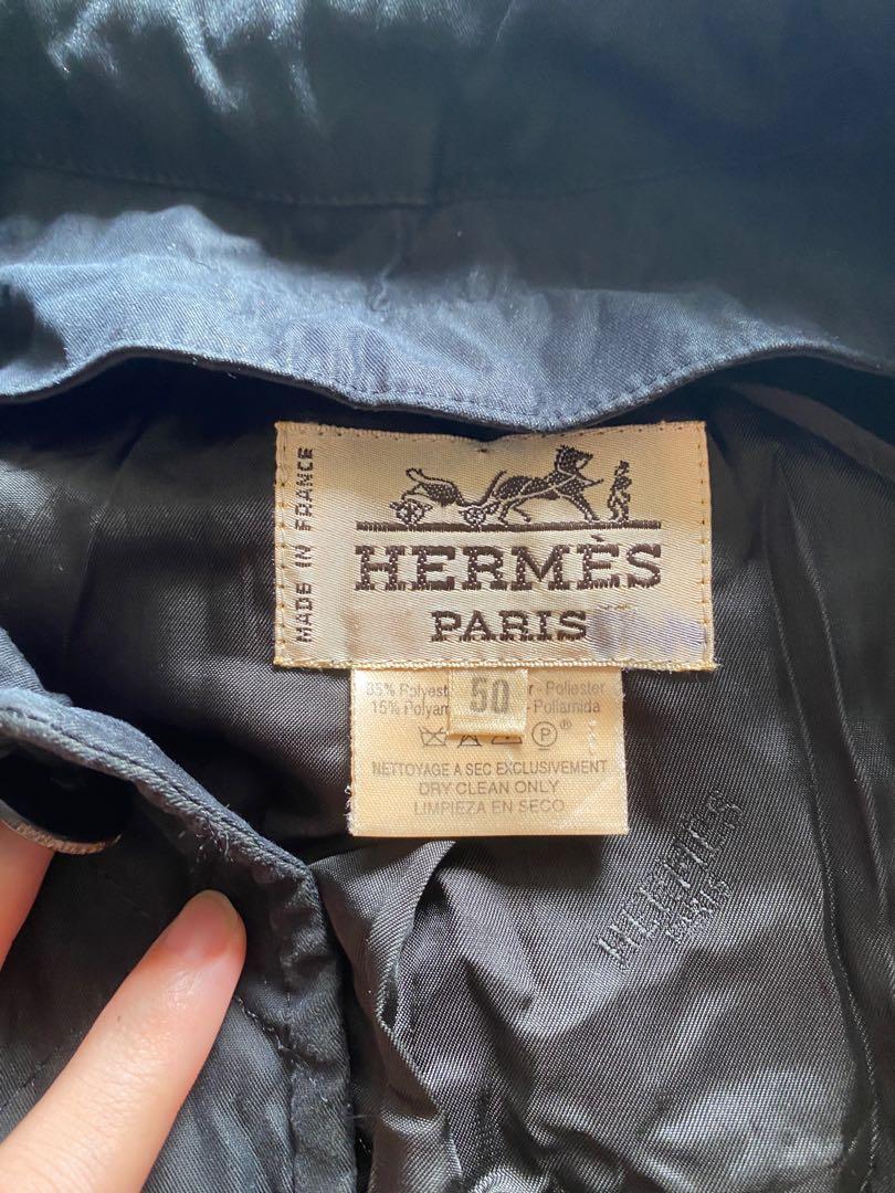 Vintage Hermes Black Quilted Coat / Jacket, Men's Fashion, Coats, Jackets and Outerwear on Carousell