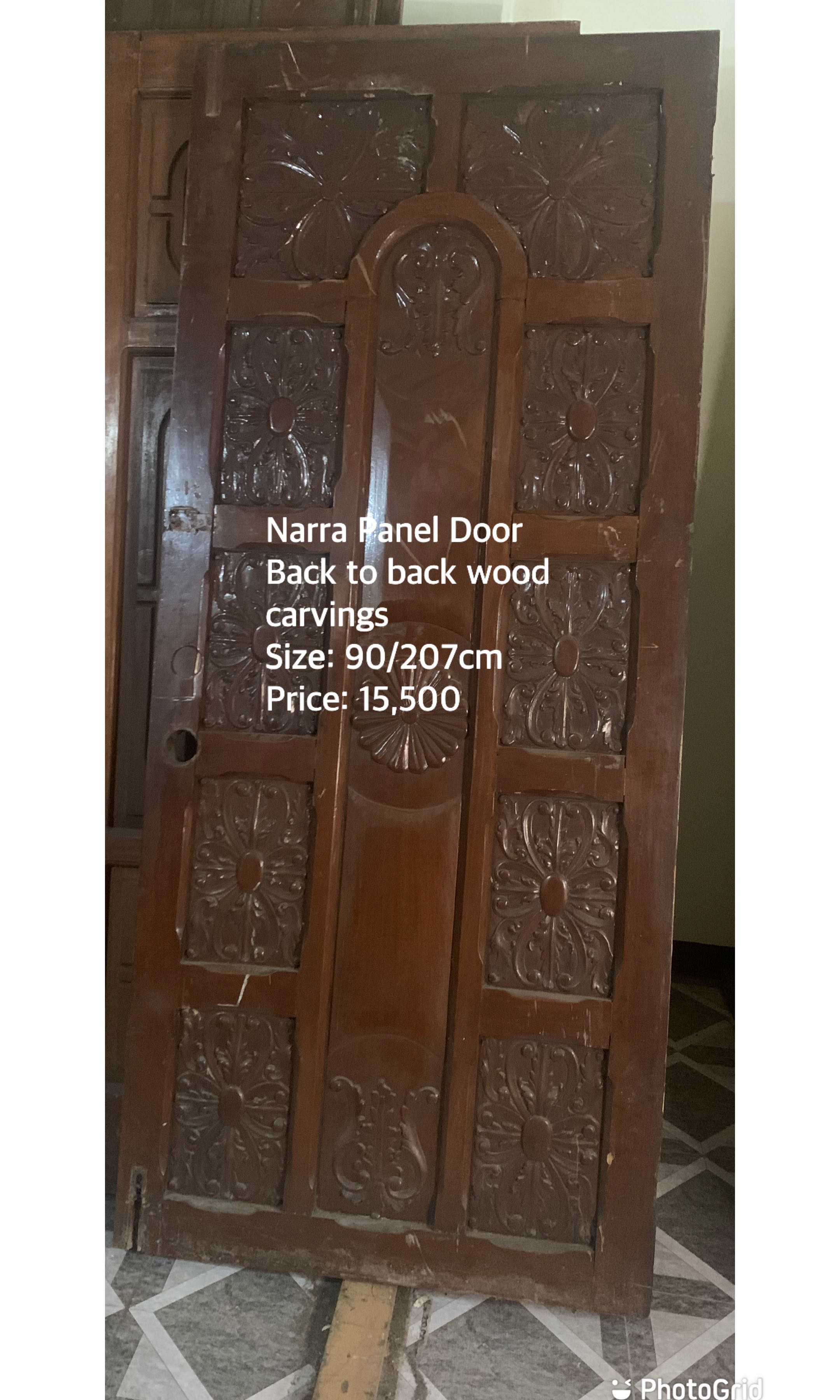 vintage narra door with carvings, Furniture & Home Living, Security ...