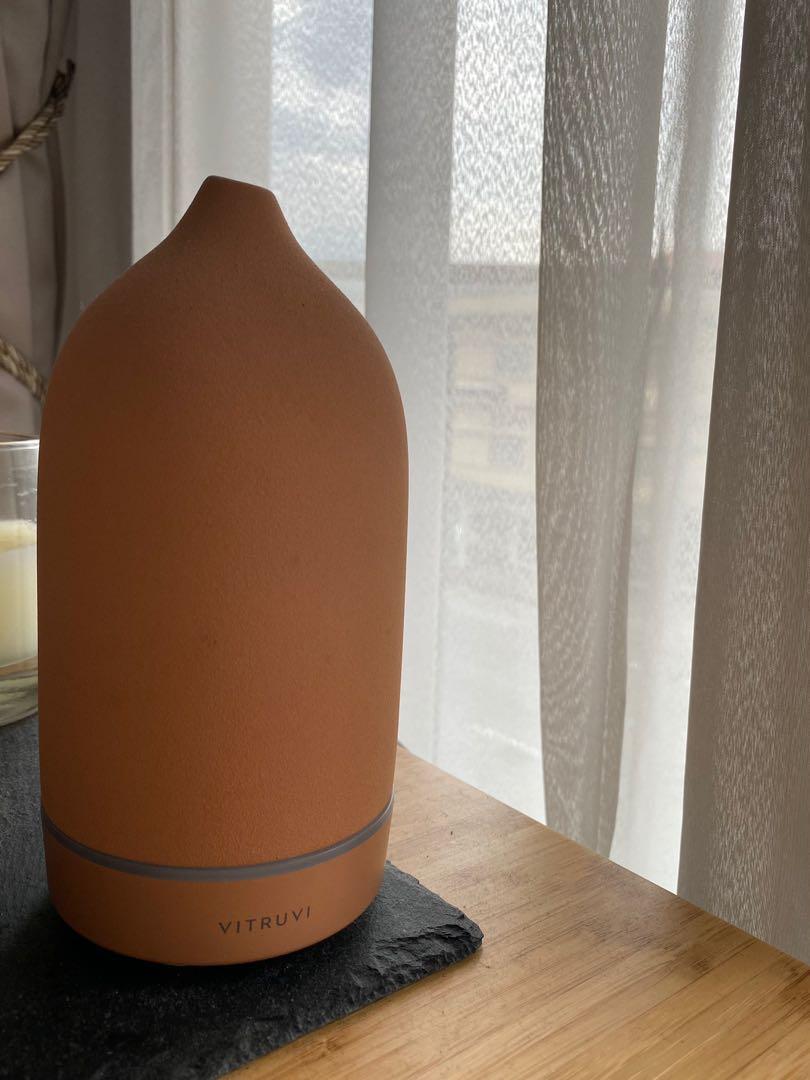 Vitruvi Stone Diffuser - Terracotta (Ceramic, NOT PLASTIC), Furniture ...
