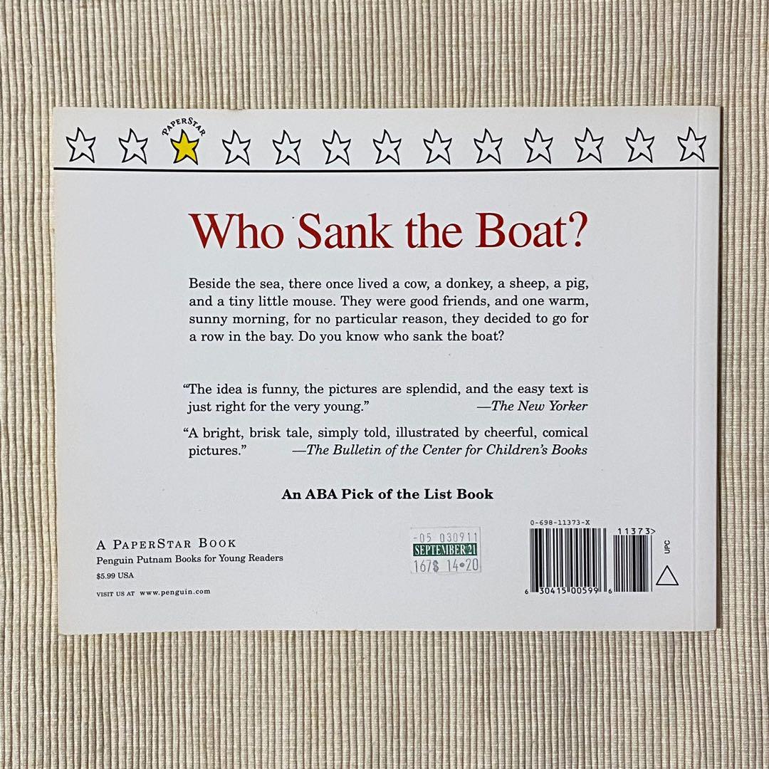 Who Sank the Boat? by Pamela Allen, Hobbies & Toys, Books & Magazines ...