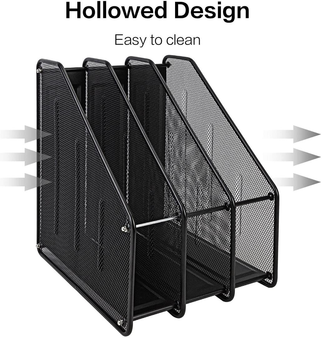 Wire Mesh 3 - Tier File Frame/File Bar/Magazine Rack., Furniture & Home ...
