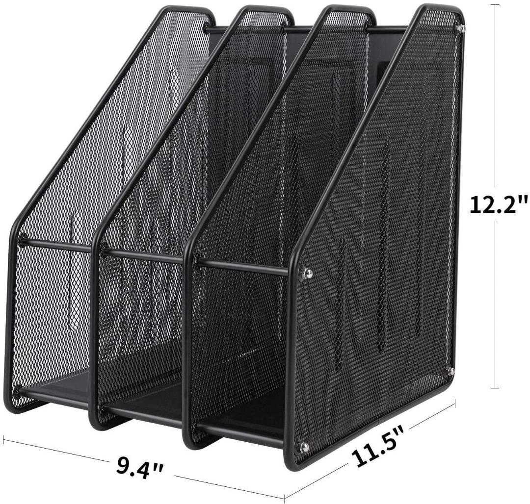 Wire Mesh 3 - Tier File Frame/File Bar/Magazine Rack., Furniture & Home ...