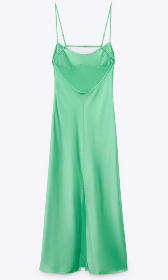Zara Satin Dress, Women's Fashion, Dresses & Sets, Dresses on Carousell
