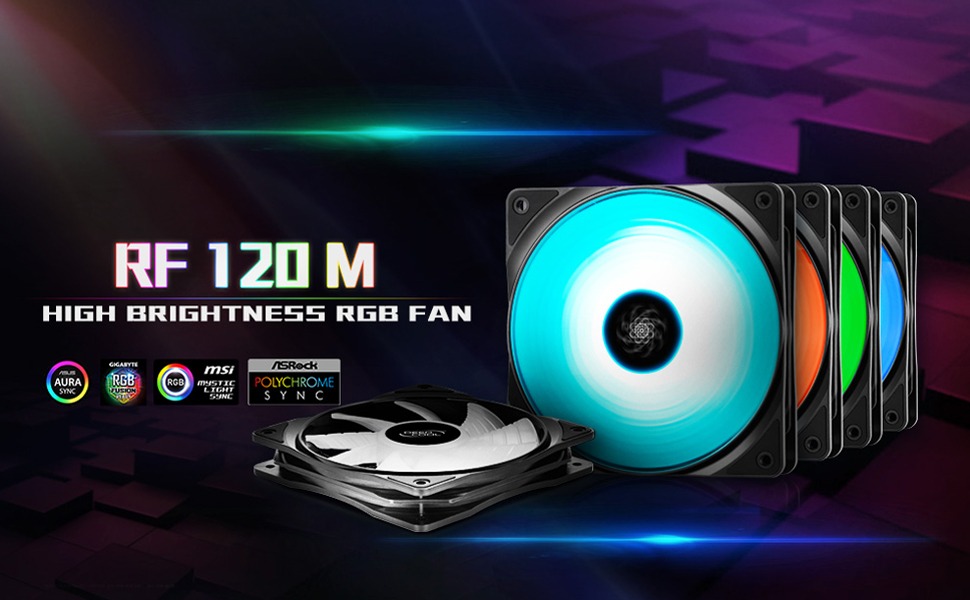 [1425] DEEP COOL RF120M 5IN1, 5 x 120mm RGB PWM Fans with Fan Hubs ...