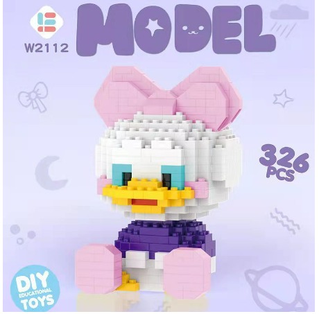 2224) 326 Pcs Mini Lego Block DIY Disney Character Model Building Blocks Nano block Daisy ...