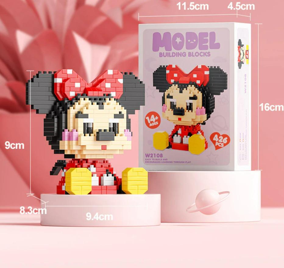 2228) 426 Pcs Mini Lego Block DIY Disney Character Model Building Blocks Nano block Minnie Mouse ...