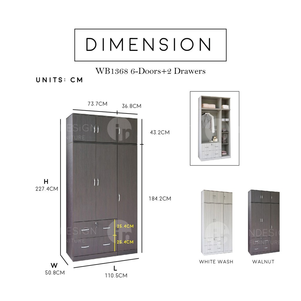 3.2FT / 4FT / 5FT / 3 /4 /8/10 DOOR WARDROBE / OPEN WARDROBE, Furniture ...