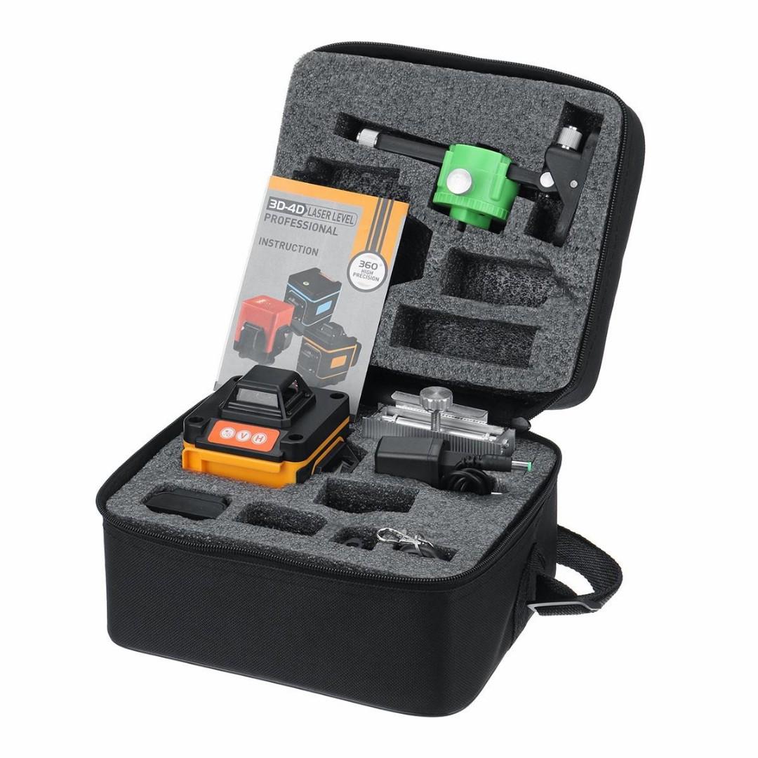 4d Green Laser Level 16 Lines Professional Self Leveling 360 Horizontal