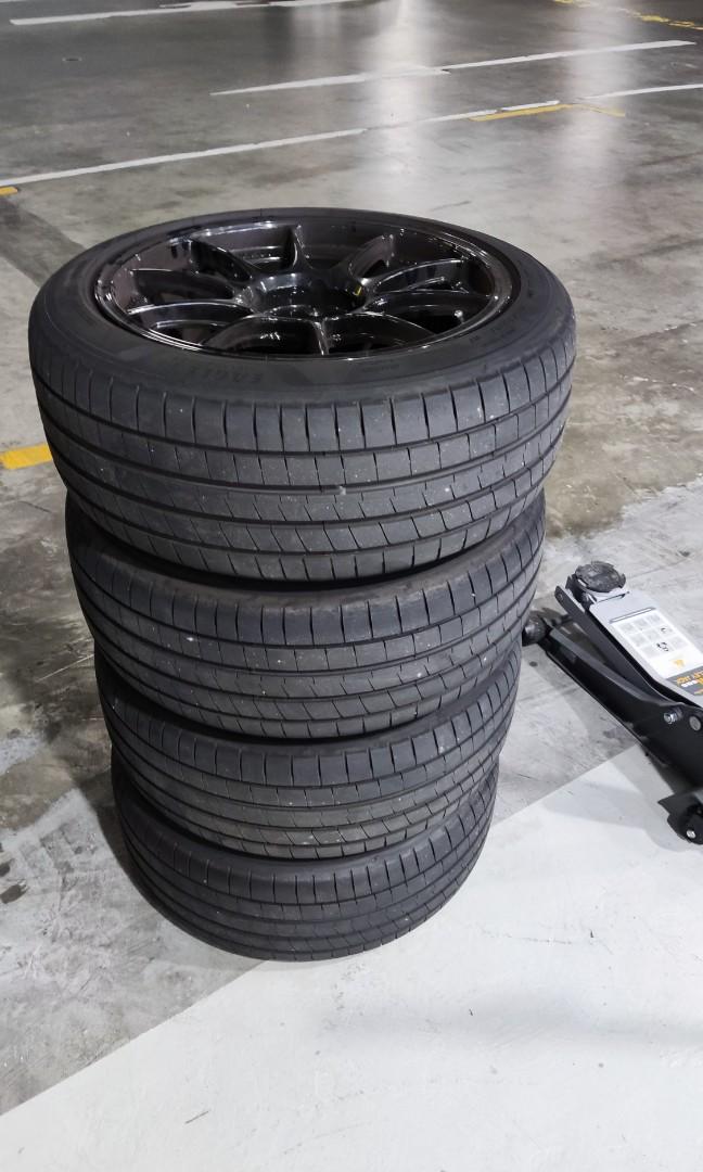 4pcs 17" Tc105X design rim with F1A6 Tyre, Car Accessories, Tyres ...