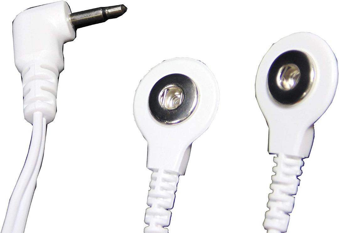 "( 1Pack) TENS/EMS Electrode Leads with Snap Connection for Tens ...