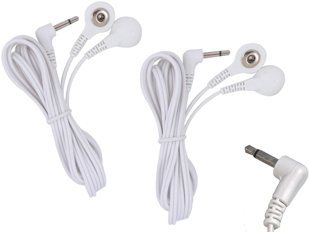 "( 1Pack) TENS/EMS Electrode Leads with Snap Connection for Tens ...