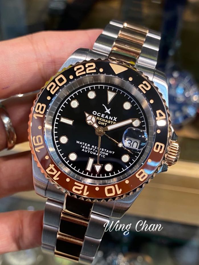全新 行貨 有門市 OceanX SHARKMASTER GMT STEEL AUTOMATIC WATCH 500 SMS-GMT-552 ...